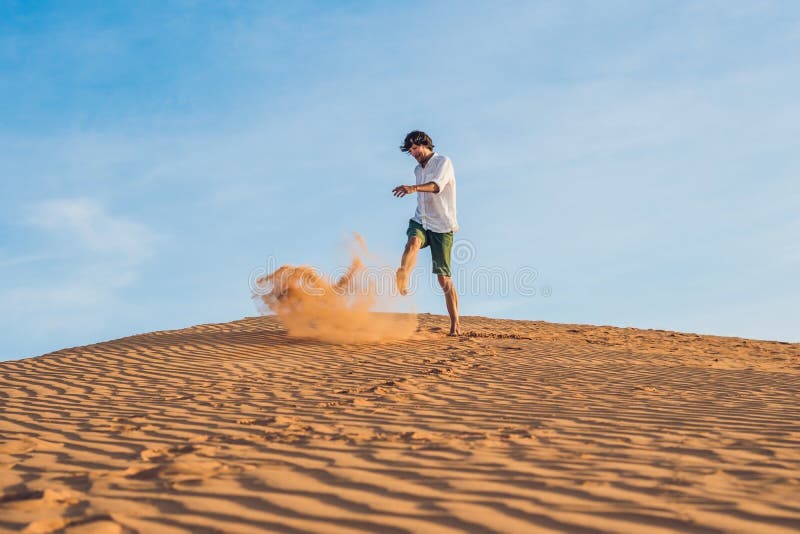Kicking in the Sand stock image. Image of track, imprint - 73816469
