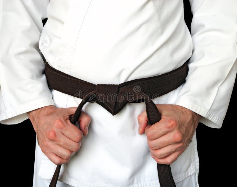 Man in a Kimono and Belt for Martial Arts Stock Photo - Image of ...