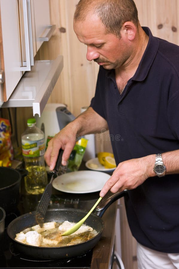 Man in kitchen stock photo. Image of home, casual, oven - 10102466