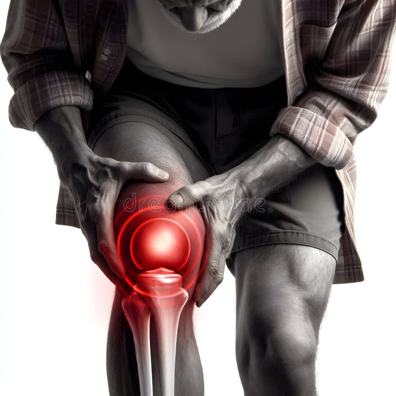 A Man with Knee Ache and Inflammation Stock Image - Image of ...