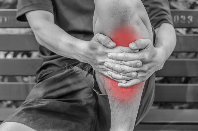 Man with Knee Pain and Feeling Bad Stock Photo - Image of person, knee ...