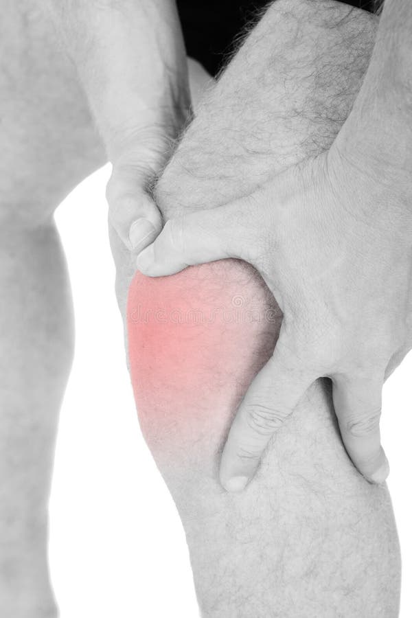 Man With Knee Pain stock photo. Image of hurt, background - 34955856