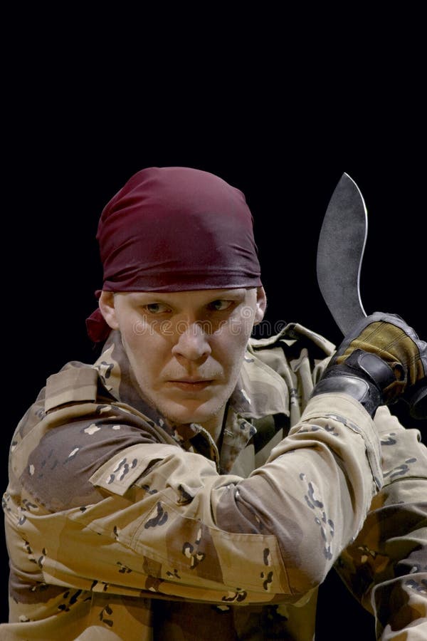 Man with knife stock photo. Image of coaching, battle, duel - 494860