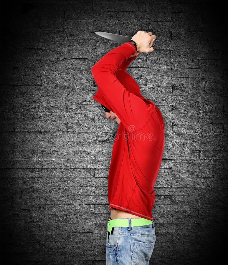 Big Kitchen Knife W/ Path (Top View) Stock Image - Image of equipment ...