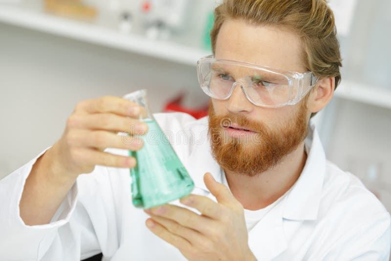 Man Lab Assistant Conducts Experiments Stock Image - Image of camera ...