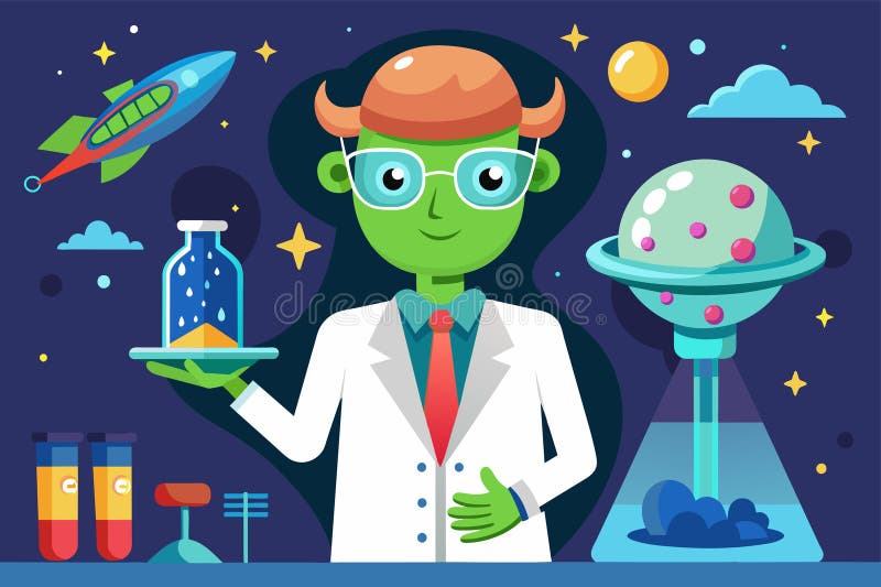 A Man in a Lab Coat is Holding a Tray, Focusing on Scientific ...