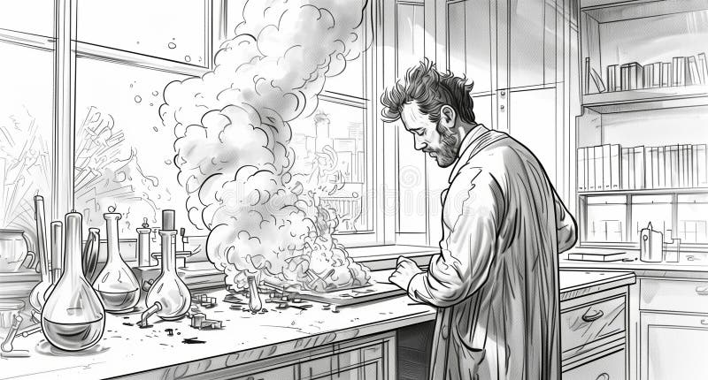 Scientist Grapples Stock Illustrations – 1 Scientist Grapples Stock ...