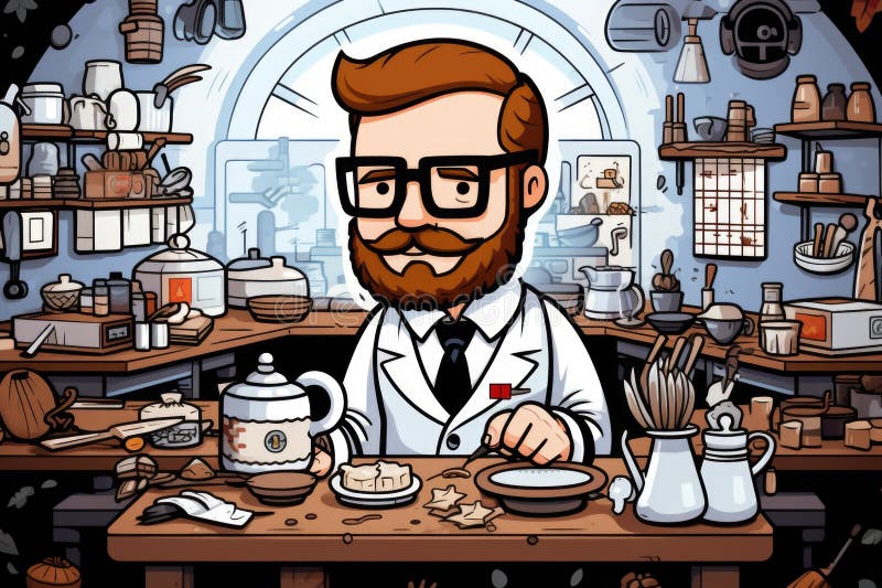 Cartoon Chef Scientist Stock Photos - Free & Royalty-Free Stock Photos ...