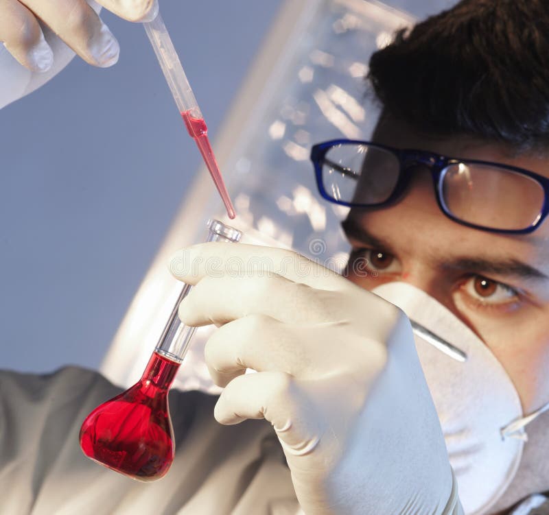 Man in the laboratory stock photo. Image of science, glasses - 4937134