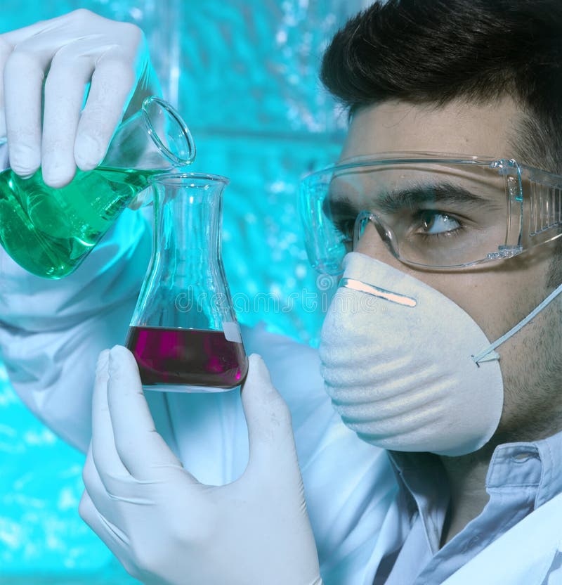Man in the laboratory stock image. Image of science, chemistry - 4937447