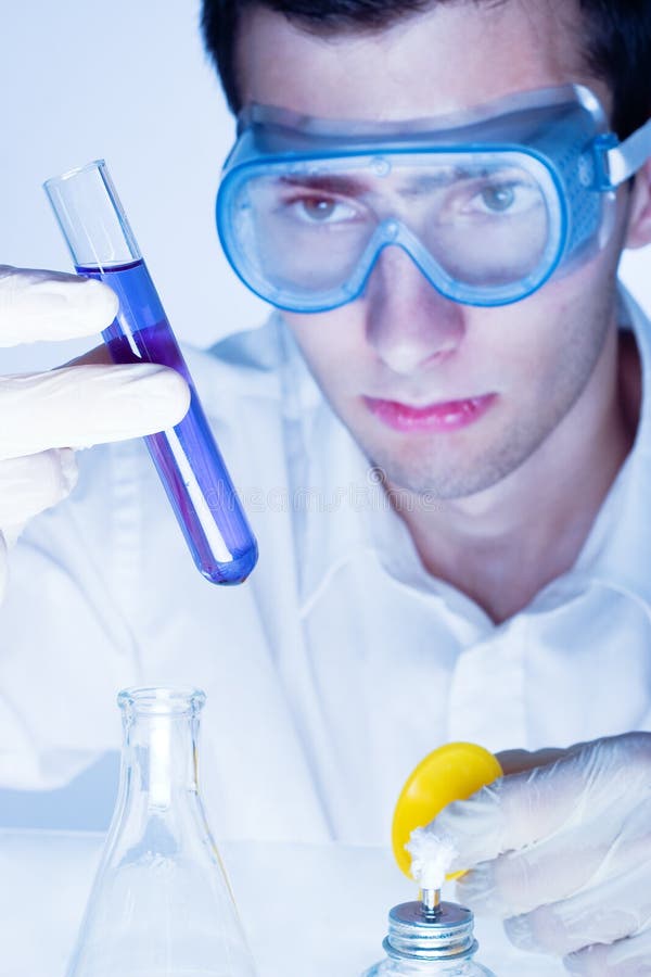 Man in the laboratory stock image. Image of science, research - 4937287