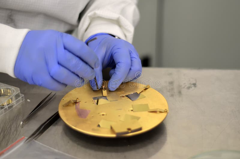 Gold in laboratory glass stock photo. Image of biology - 11398636