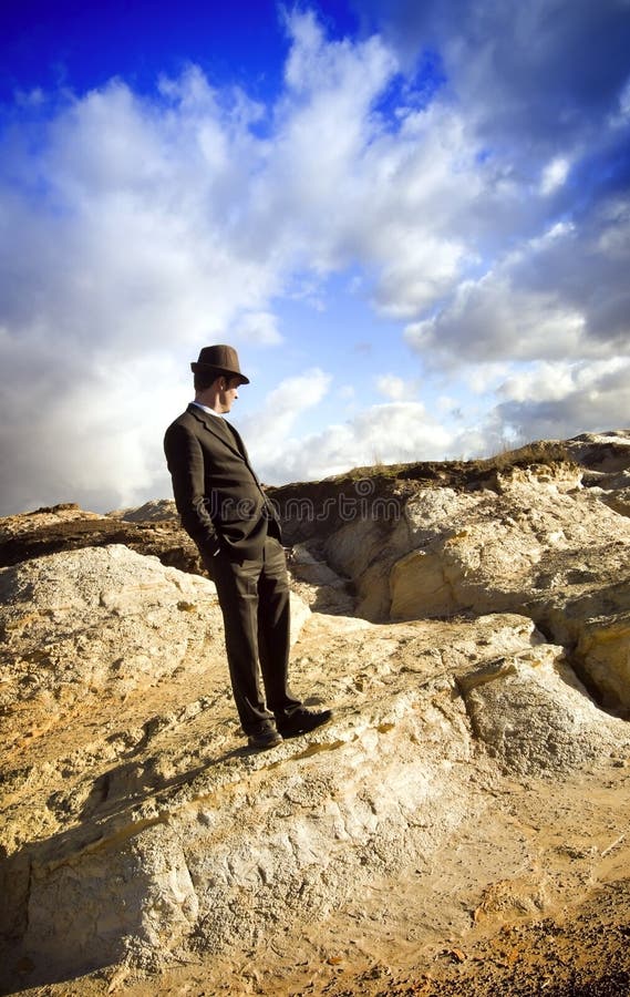 Man in Landscape stock image. Image of freedom, relax - 17422259