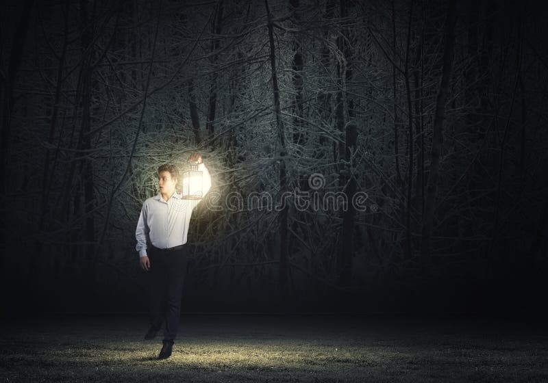 Man with lantern stock photo. Image of chance, opportunity - 48237920