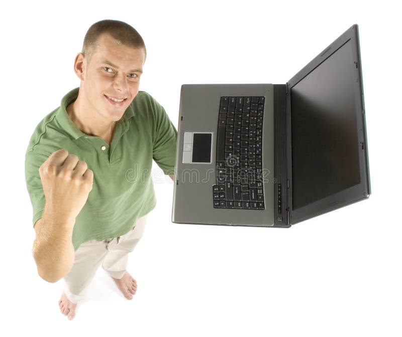 Man with laptop stock image. Image of life, identity, male - 1050559