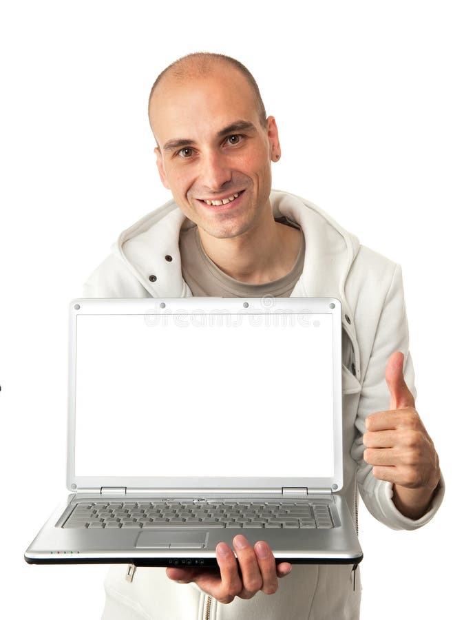 Man with laptop stock photo. Image of people, joyful - 16191062