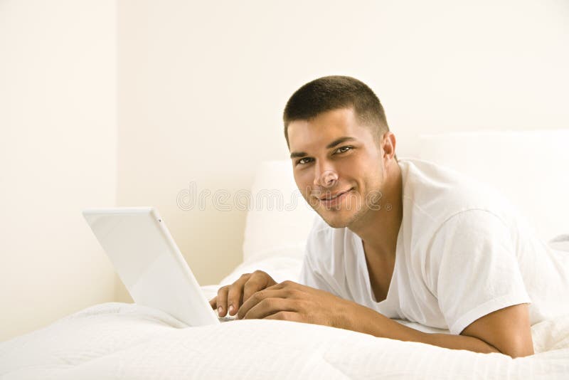 Man on laptop. stock photo. Image of portrait, 071115a0131 - 4489248