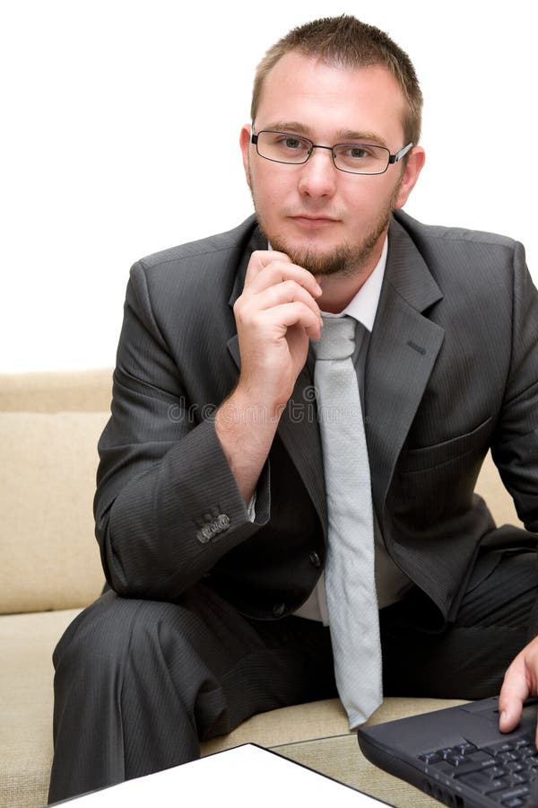 Man With Laptop Picture. Image: 5859603