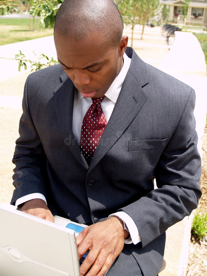 Man on laptop stock image. Image of path, look, working - 898483