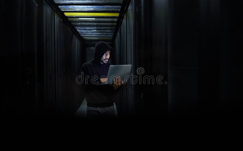 Hacker, Scammer. Smiling Young Man in Image of Medieval Hussar Using ...