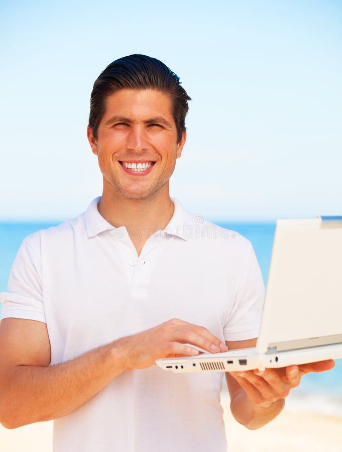 Man with laptop stock photo. Image of caucasian, male - 31591062