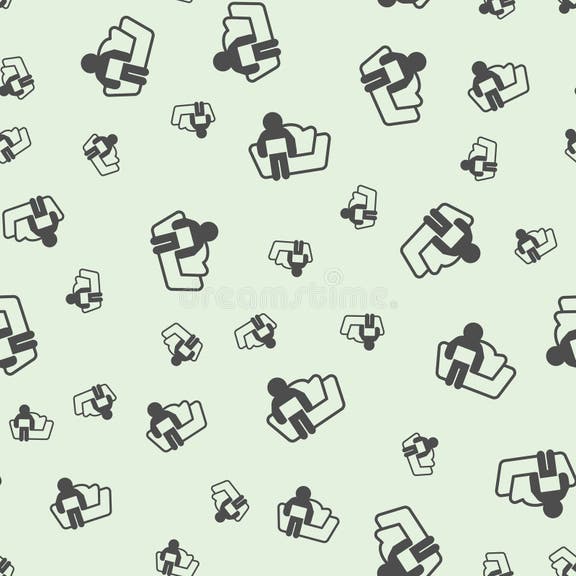 Man with Laptop on Sofa Solid Seamless Pattern, Remote Work Theme ...