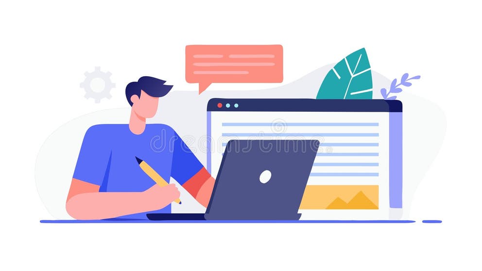 Laptop Using Vector Stock Illustrations – 38,314 Laptop Using Vector ...