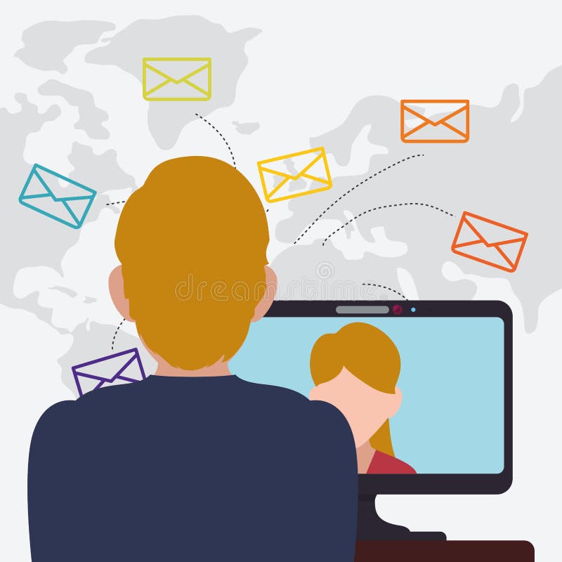 Email world stock illustration. Illustration of world - 13800705