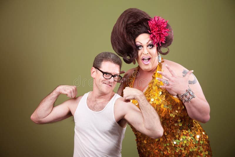 Man with Large Drag Queen stock image. Image of drag - 19963263