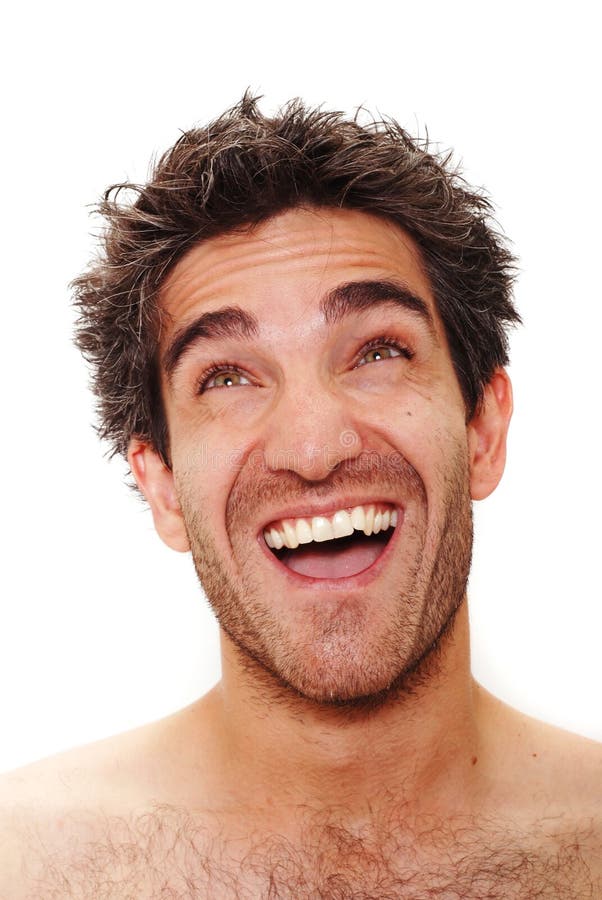Man laughing stock photo. Image of laugh, handsome, cute - 5392228