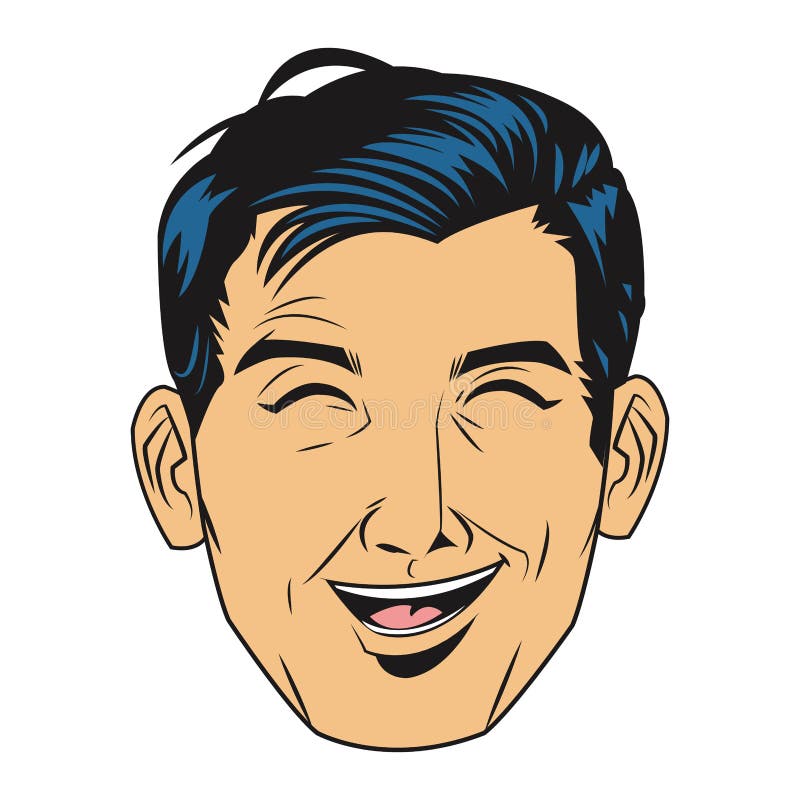 Man laughing icon stock illustration. Illustration of person - 73385146