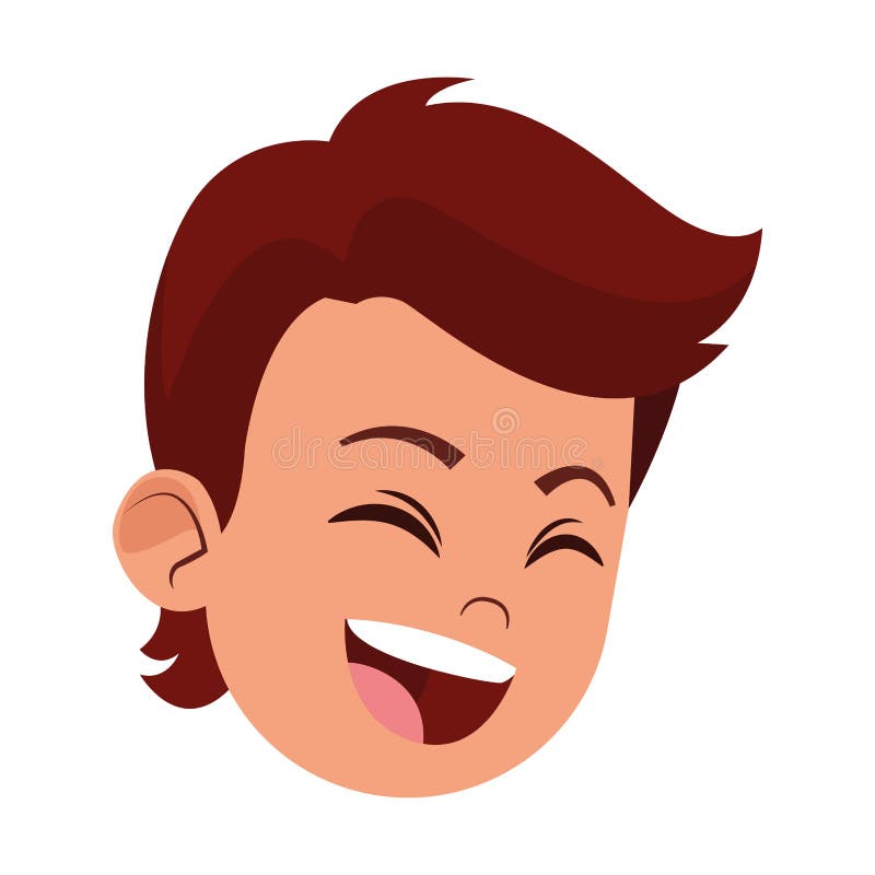 Man laughing icon stock illustration. Illustration of person - 73385146