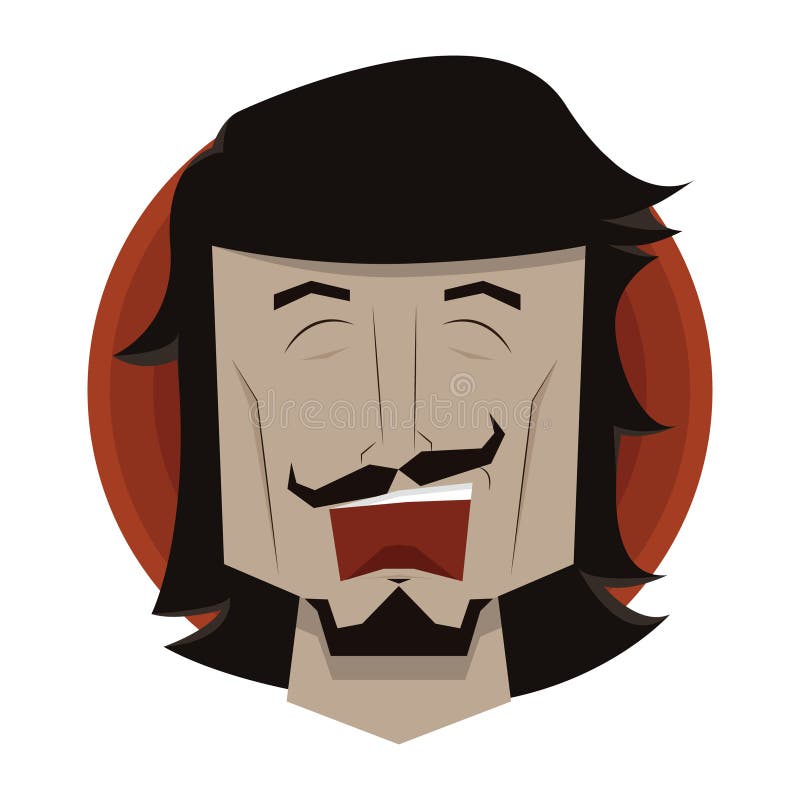 Man Laughing. Vector Illustration Decorative Design Stock Vector ...