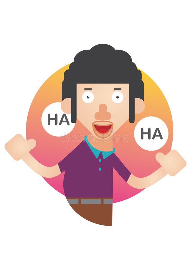Man Laughing. Vector Illustration Decorative Design Stock Vector ...
