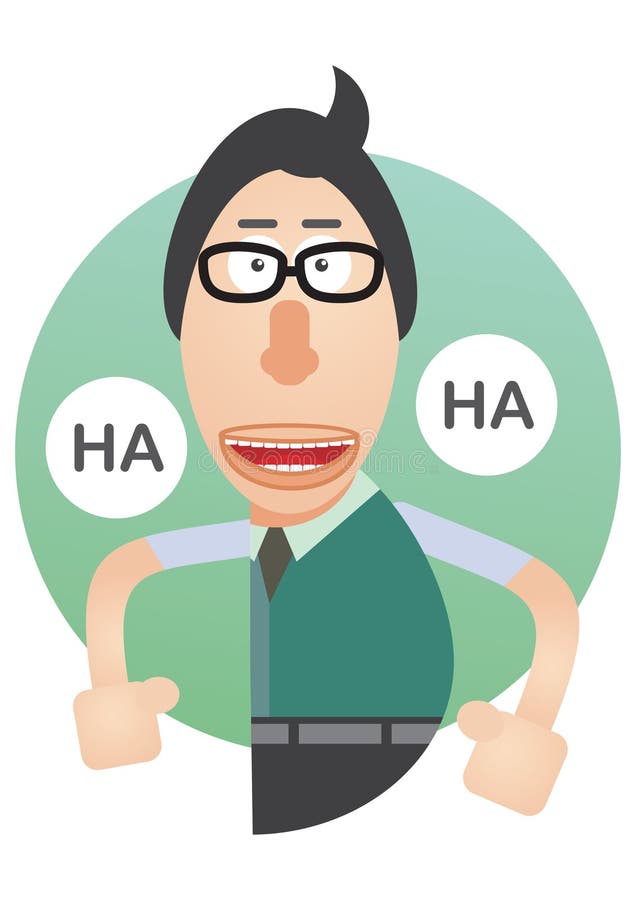 Man Laughing. Vector Illustration Decorative Design Stock Vector ...