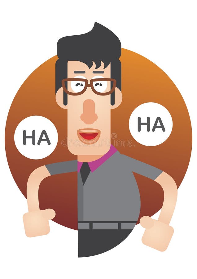 Man Laughing. Vector Illustration Decorative Design Stock Vector ...