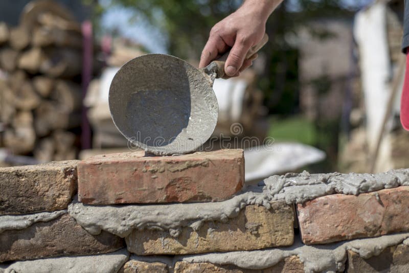 550 Man Laying Concrete Block Bricks Wall Photos - Free & Royalty-Free ...