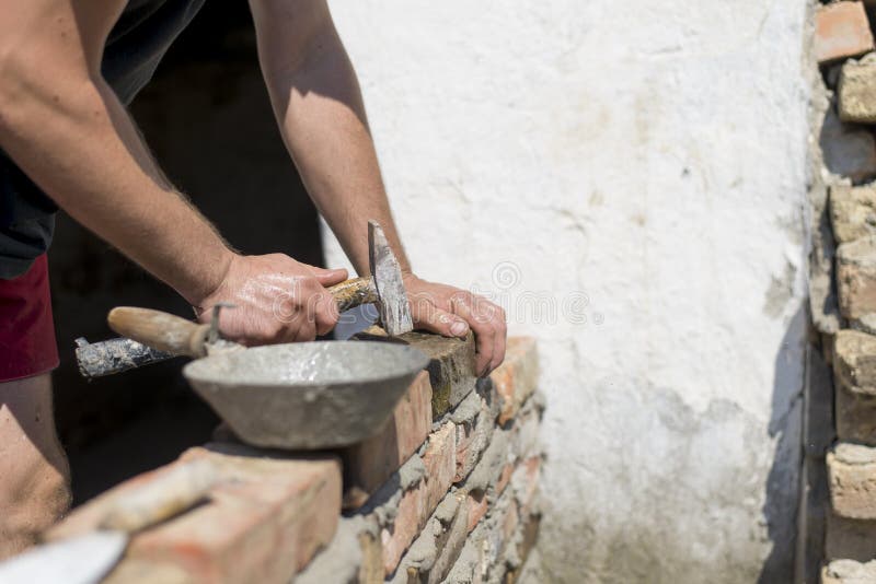 550 Man Laying Concrete Block Bricks Wall Photos - Free & Royalty-Free ...