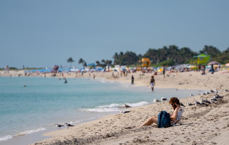 Spring Break Beach People editorial stock photo. Image of play - 36948893
