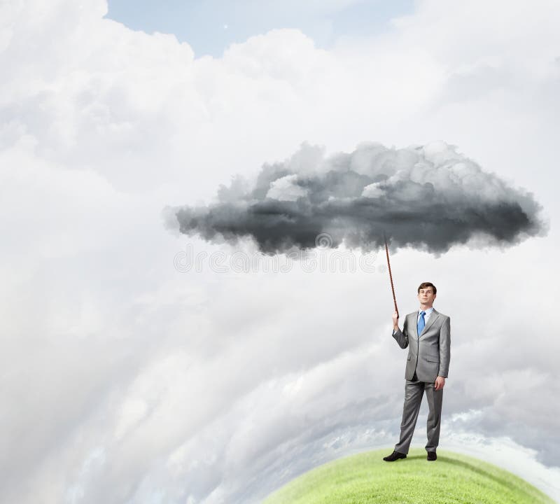 Man with lead stock image. Image of safety, pull, power - 50502977