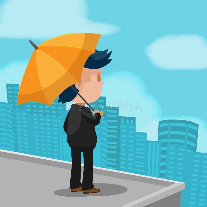 Man Leader Look Forward City Vector Stock Vector - Illustration of ...