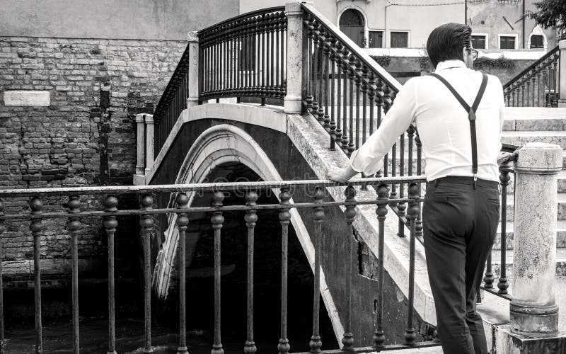 Man Leaning Against a Balustrade Editorial Image - Image of person ...