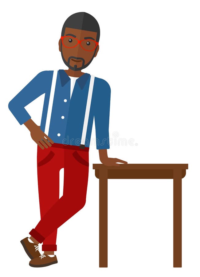 Man Leaning Table Stock Illustrations – 143 Man Leaning Table Stock ...