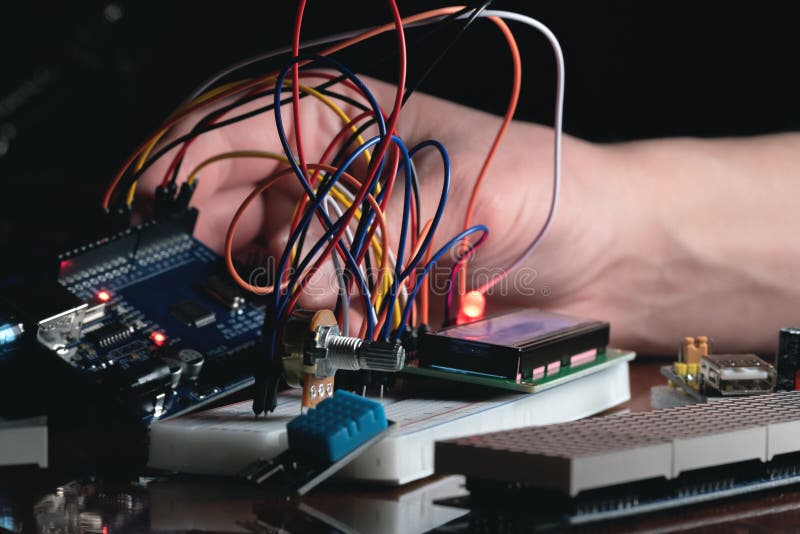 Microprocessor programming stock photo. Image of coding - 205292882