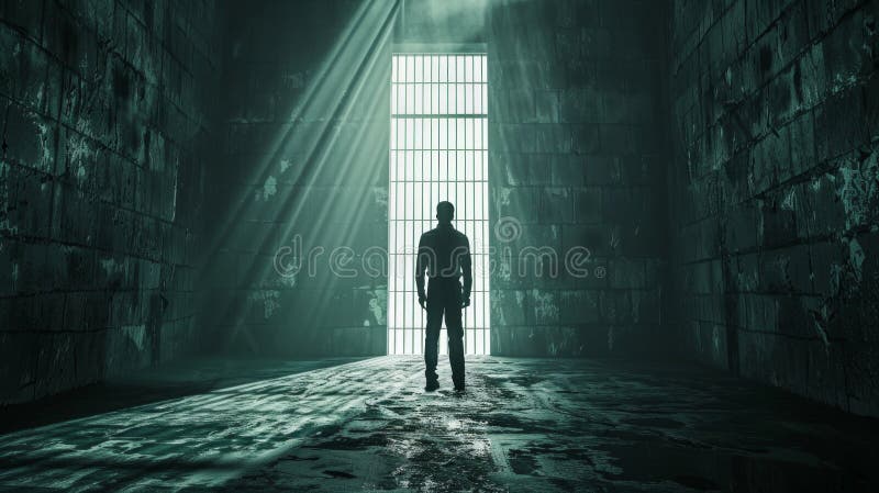 Man Leaving Solitary Confinement into Light Stock Photo - Image of ...