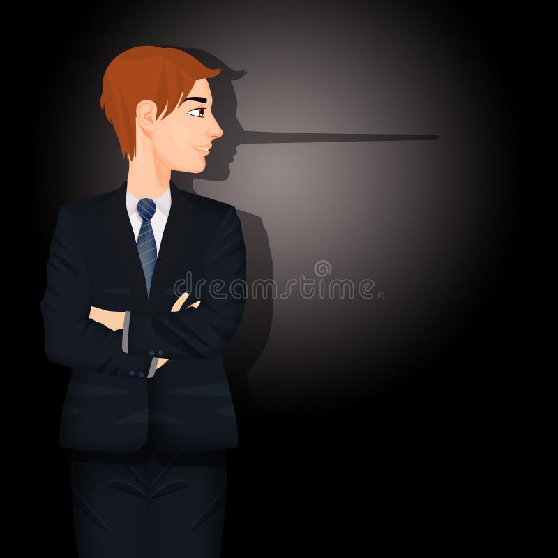 Man is the lie stock illustration. Illustration of truth - 196875485