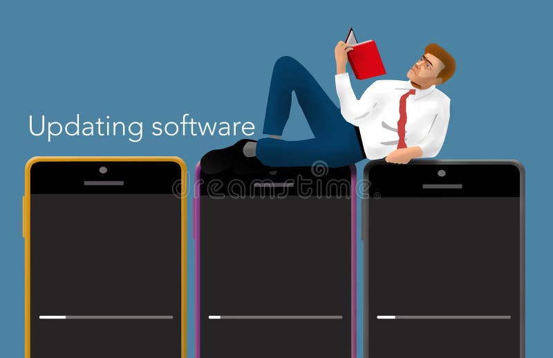 Process of Updating Software on a Digital Tablet. Vector Stock ... Process of Updating Software on a Digital Tablet. Vector Stock ...