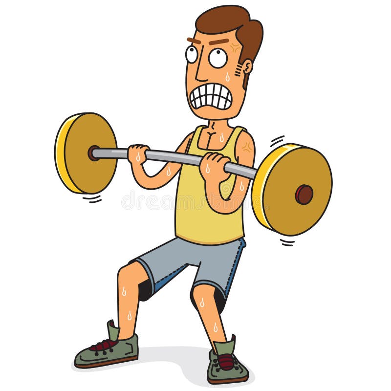 Man Lift a Heavy Weight Dumbell Stock Vector - Illustration of muscle ...