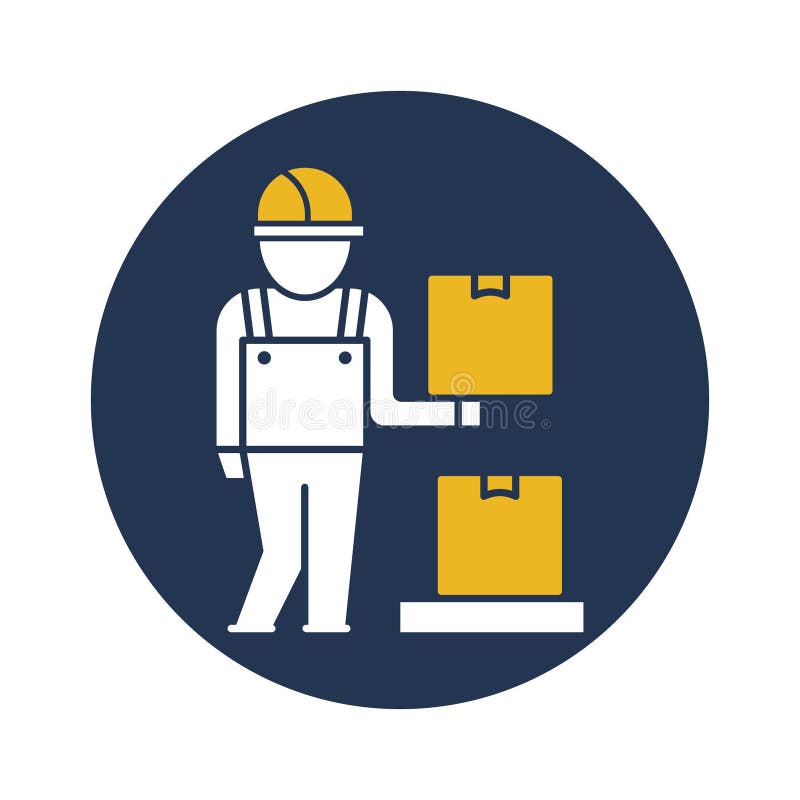 Man Lifting Box Isolated Vector Icon Which Can Easily Modify or Edit ...