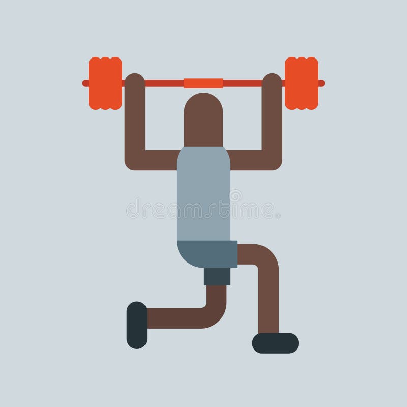 Man Lifting Dumbbell. Vector Illustration Decorative Design Stock ...